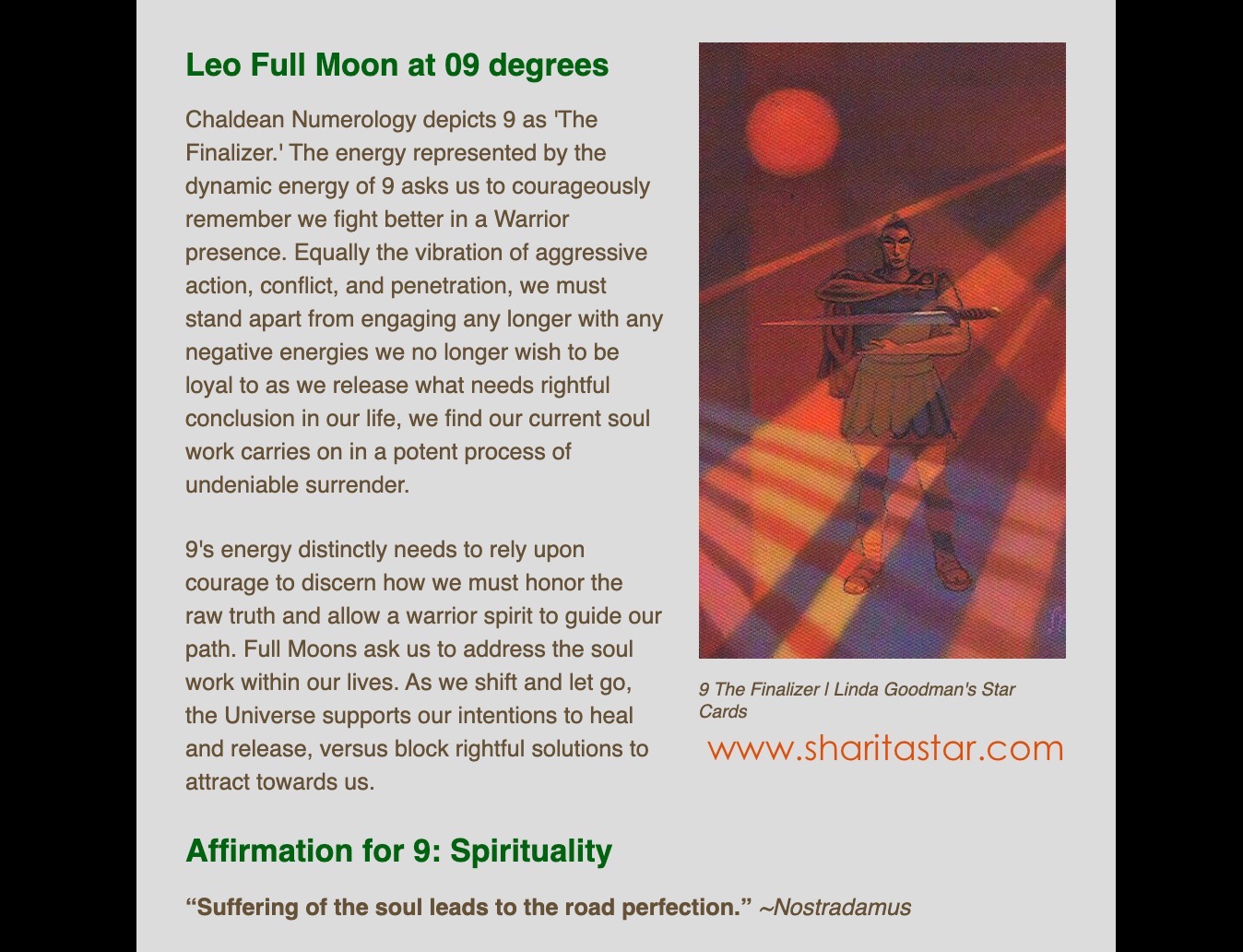 LunarOScopes, 28 Jan Leo Full Moon, Let’s Release | Sharita Star